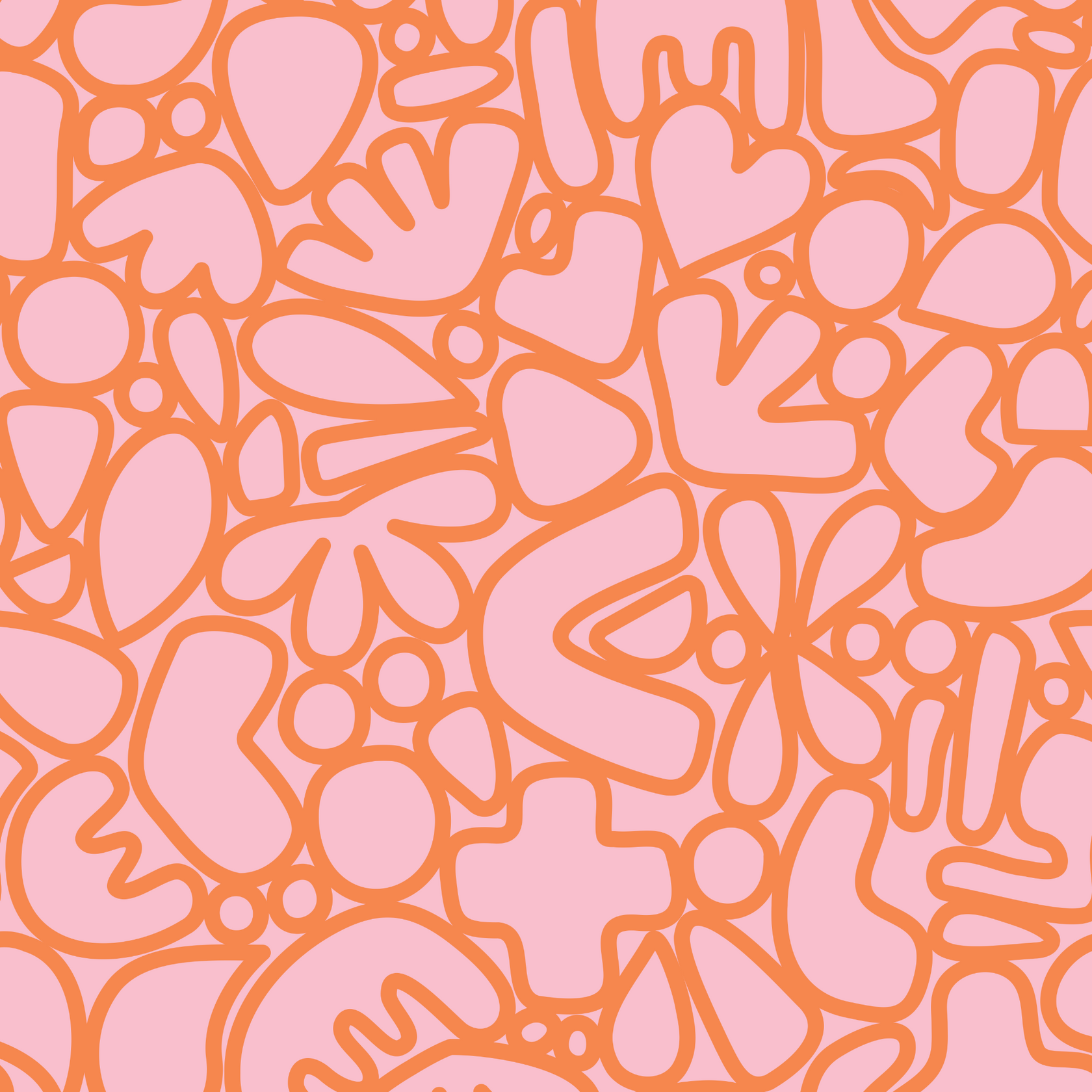 Abstract Shapes - Orange & Pink – Funky Paper Co