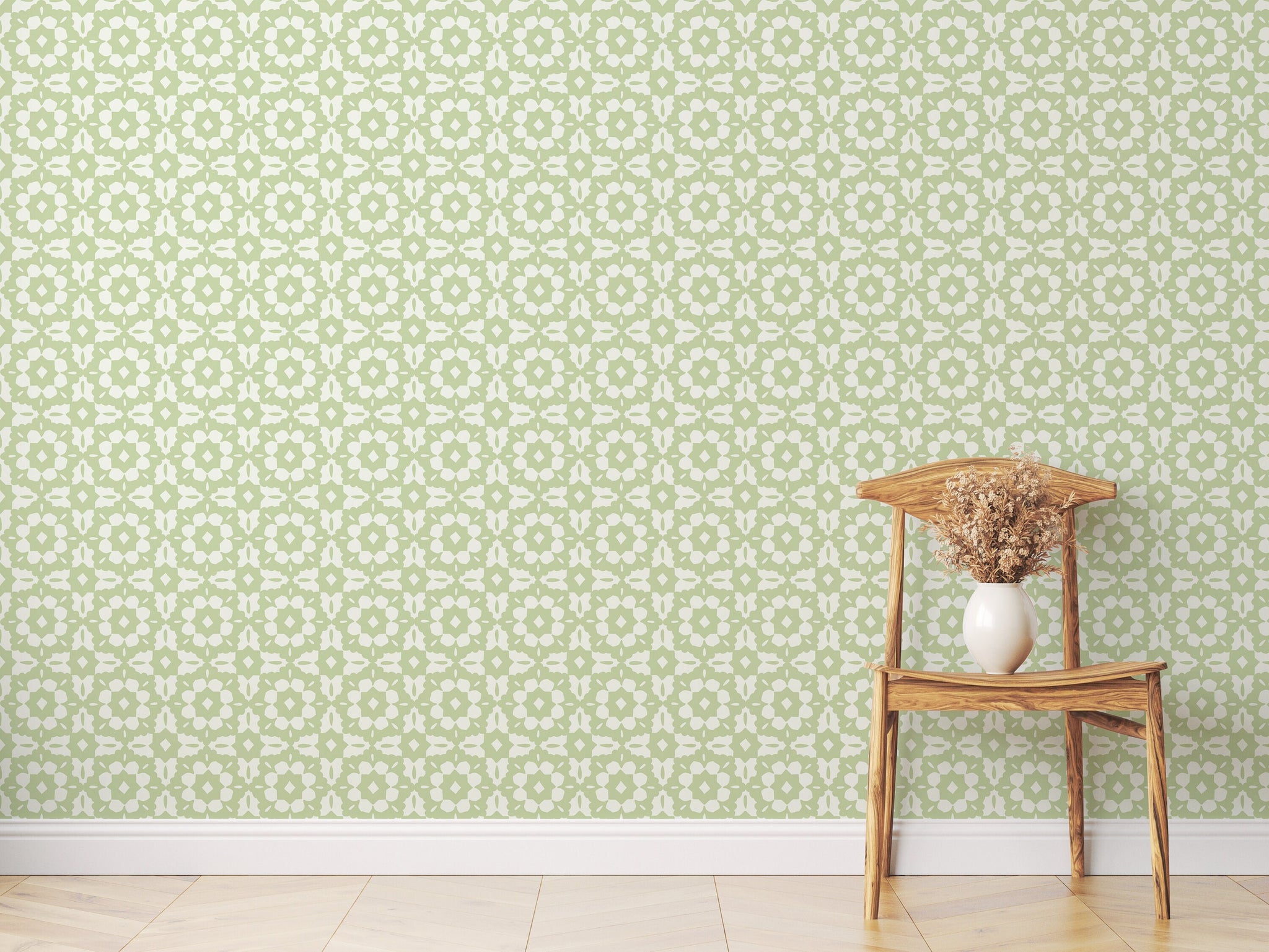 ALBANY | PEEL AND STICK WALLPAPER | GREEN WALLPAPER – Funky Paper Co